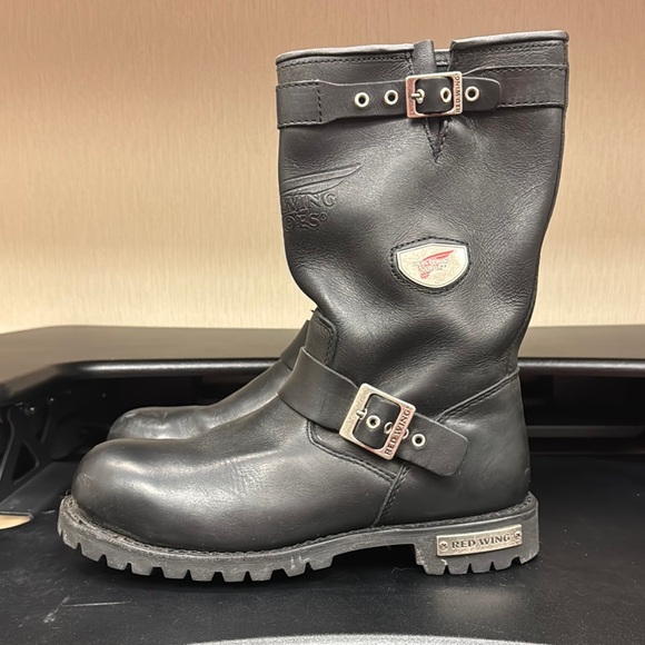 Red Wing Shoes | Shoes | Red Wing Black Leather Motorcycle Boots With ...